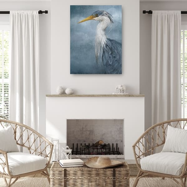 Coastal Portrait in Blue By Studio Arts Canvas Art Print - Bed Bath ...