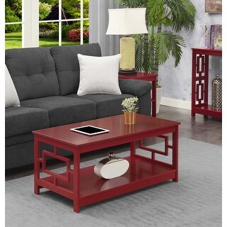 Town Square Coffee Table with Shelf, Cranberry Red - Bed Bath & Beyond ...