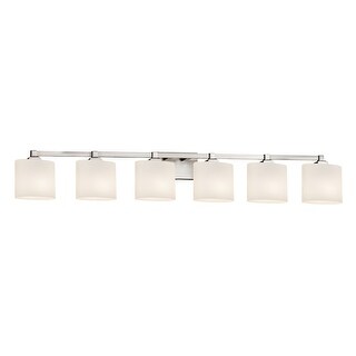 Justice Design Fusion Regency 6-light Brushed Nickel Bath Bar, Opal ...