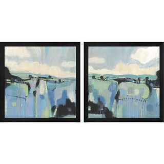 Timothy O'Toole 'Abstract Shades of Blue' Framed Art (Set of 2) - Bed ...
