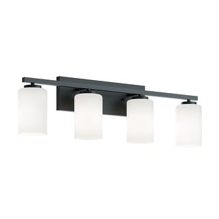 AFX LEOV3109MB Leo 4 Light 31" Wide Vanity Light with Frosted Glass ...