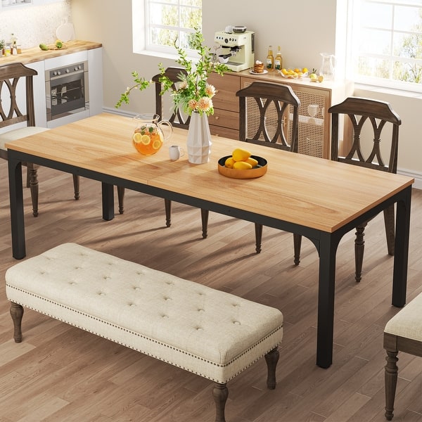 Dining Table for 6-8 Person, 78 inch Long Rectangular Kitchen Dining ...