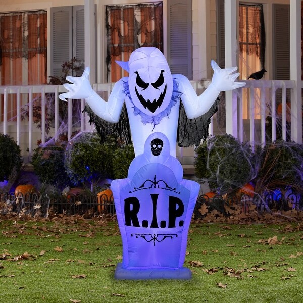 Gemmy 5 Airblown Inflatable Ghost and Tombstone