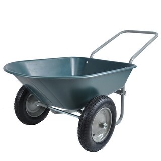 Two wheeled trolley green garden Wheelbarrow Garden Cart - Bed Bath ...