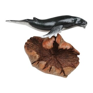 Novica Handmade Grey Whale Wood Sculpture - Bed Bath & Beyond - 41117509