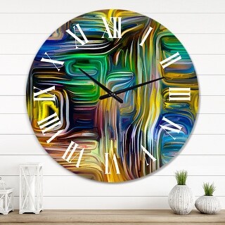 Designart 'Colour Fusion VI' Modern wall clock - Bed Bath & Beyond ...