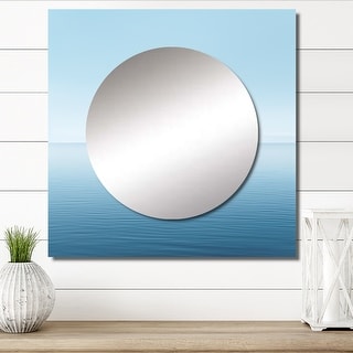 Designart "Oceans Infinity Dreamscape I" Minimalism Wall Mirror ...