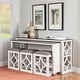 Crewson Wood 2-Piece Nesting Rolling Console with 3 Stools - Bed Bath ...