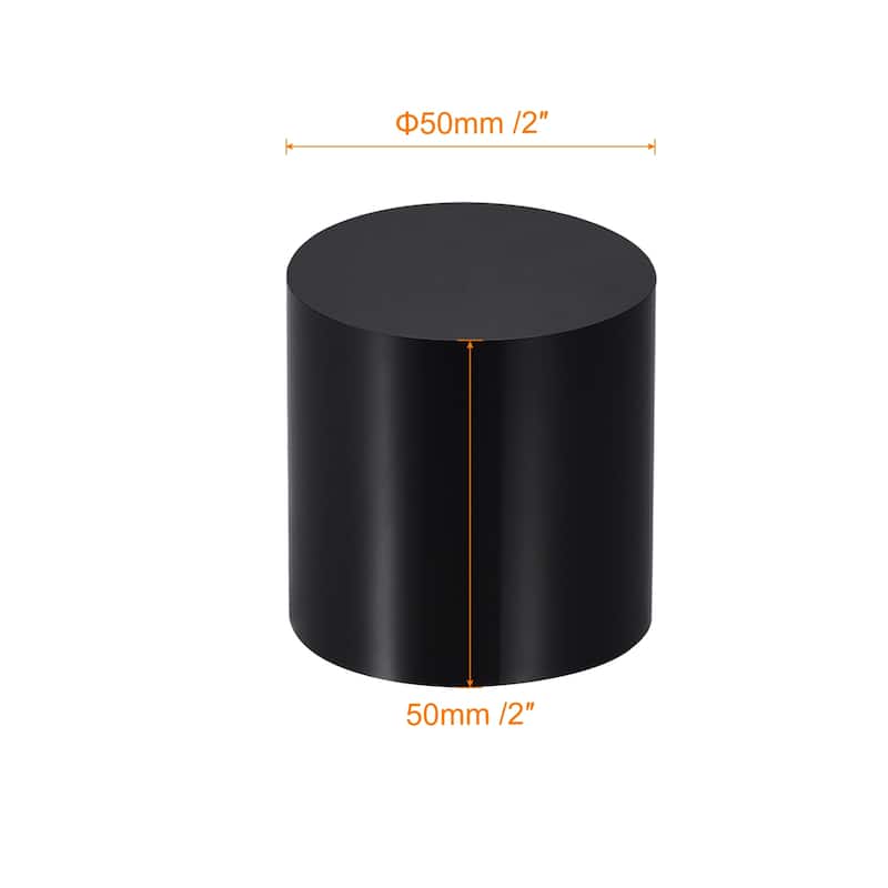 Black Acrylic Solid Cylinder Round Display Riser, 2 Inches x 2 Inches ...