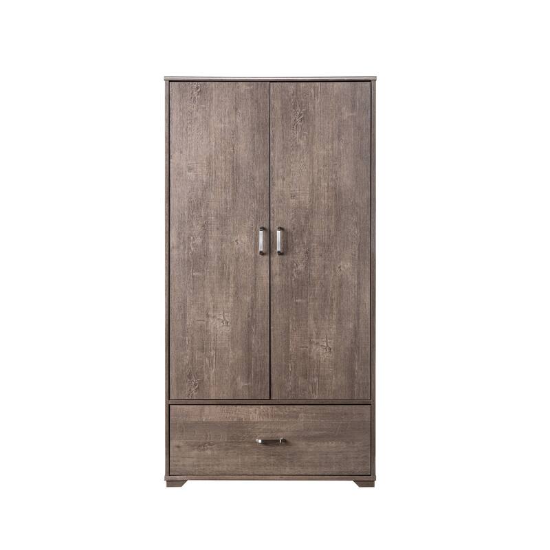 DH BASIC Contemporary Wardrobe Armoire with Bar Pulls by Denhour ...
