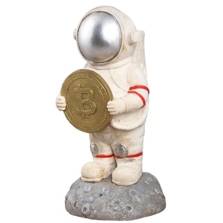 10" Astronaut Standing on Moon Outdoor Garden Statue - Bed Bath ...
