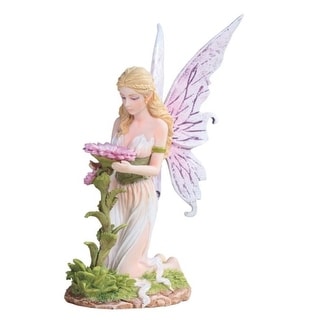 Q-Max 6.5"H Spring Fairy with Flower Statue Fantasy Decoration Figurine ...