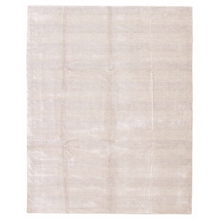 ECARPETGALLERY Hand Loomed Pearl Grey Wool Rug - 9'2 x 12'0 - Bed Bath ...