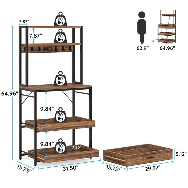 Bakers rack 30 inches wide store