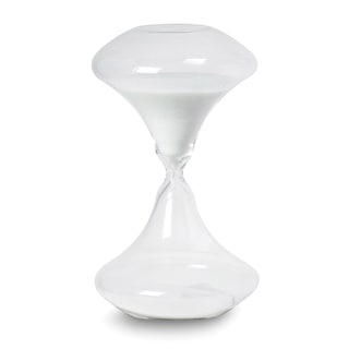 Curata White Sand and Hand-Blown Glass 45 Minute Sand Timer - Bed Bath ...