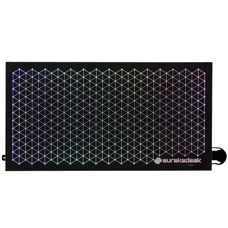 Professional Ergonomic Tempered Glass Top Gaming Desk with LED Lighting ...