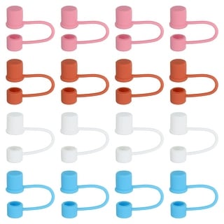 Silicone Straw Cover Cap, Dust-proof Straw Tips Reusable Drinking Straw Caps - 16Pcs - Bed Bath ...