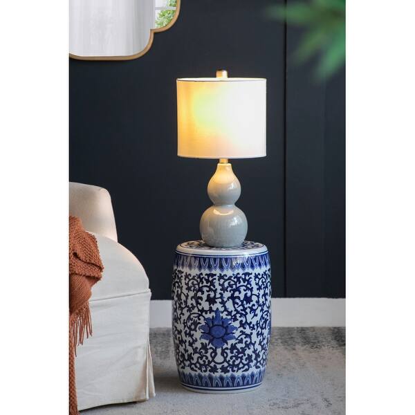 Blue Garden Ceramic Decorative Lotus Podium Stool Small Side Tabel ...