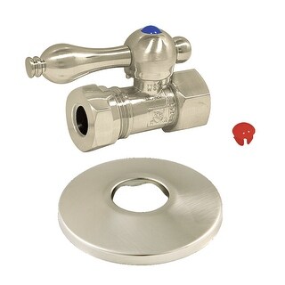 1/2-Inch FIP X 1/2-Inch OD Comp Quarter-Turn Angle Stop Valve with ...