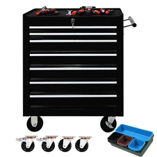 7 Drawer Tool Chest with Wheels,Metal Locking Rolling Tool Box - Bed ...