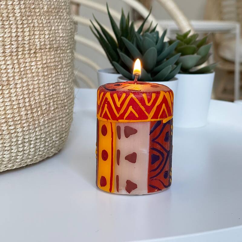 Handmade Votive Candles Indabuko Design, Set of 3 (South Africa ...