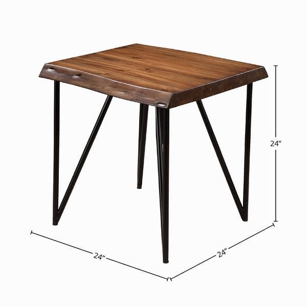 Alpine Furniture Live Edge End/Lamp Table - Bed Bath & Beyond - 22317863
