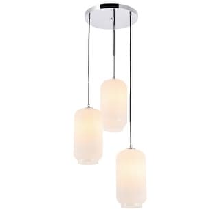 Elegant Lighting Collier 3 Light 16" Wide Multi Light Pendant - Bed ...
