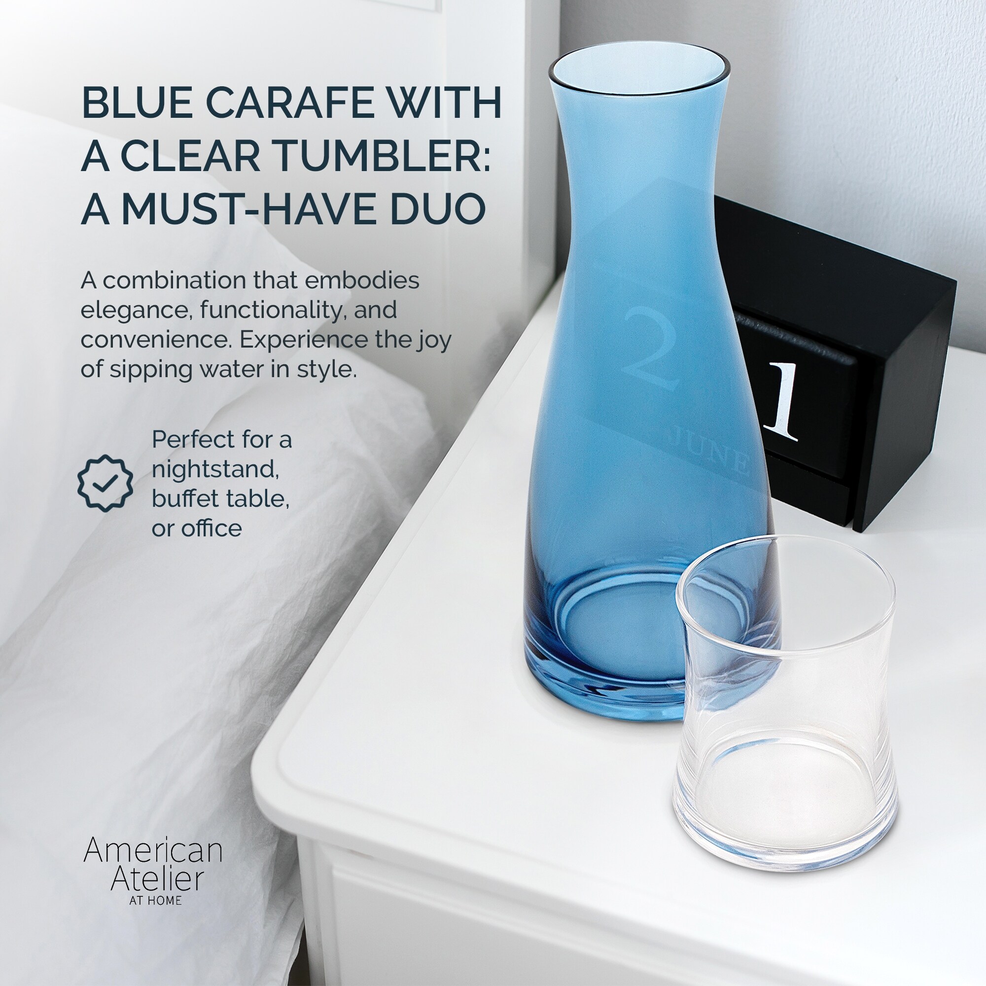 carafe bedside table