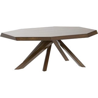 Posh Pollen - Stowe Wood Octagon Coffee Table - Walnut - Bed Bath ...