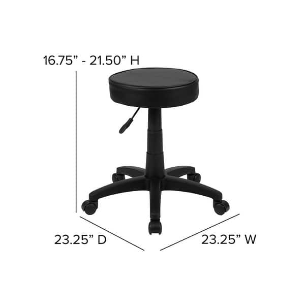 Offex Adjustable Swivel Doctors Stool on Wheels with Ergonomic Molded ...
