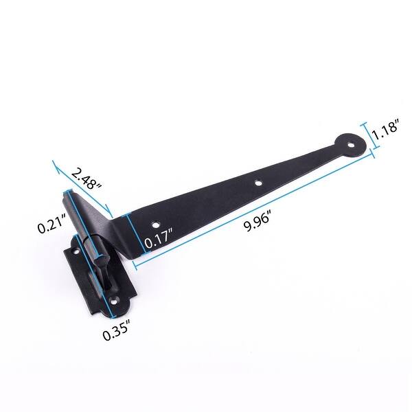 Black Offset Strap Lift Off Pintle Hinge 2" L Offset Wrought Iron Pin ...