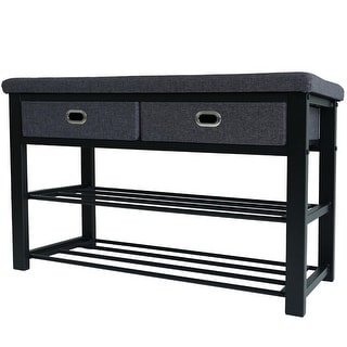 Entryway Shoe Rack with Cushioned Seat - Bed Bath & Beyond - 42765579