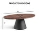 Furniture of America Dravo Modern Brown and Black Oval Coffee Table ...