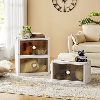 HULALA HOME Franco 3PK-Stackable Large Capacity Storage Bin with Wheels ...