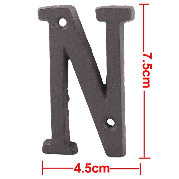 Street Cast Iron N Shaped Vintage Style Door Letter Alphabet Sign Label ...