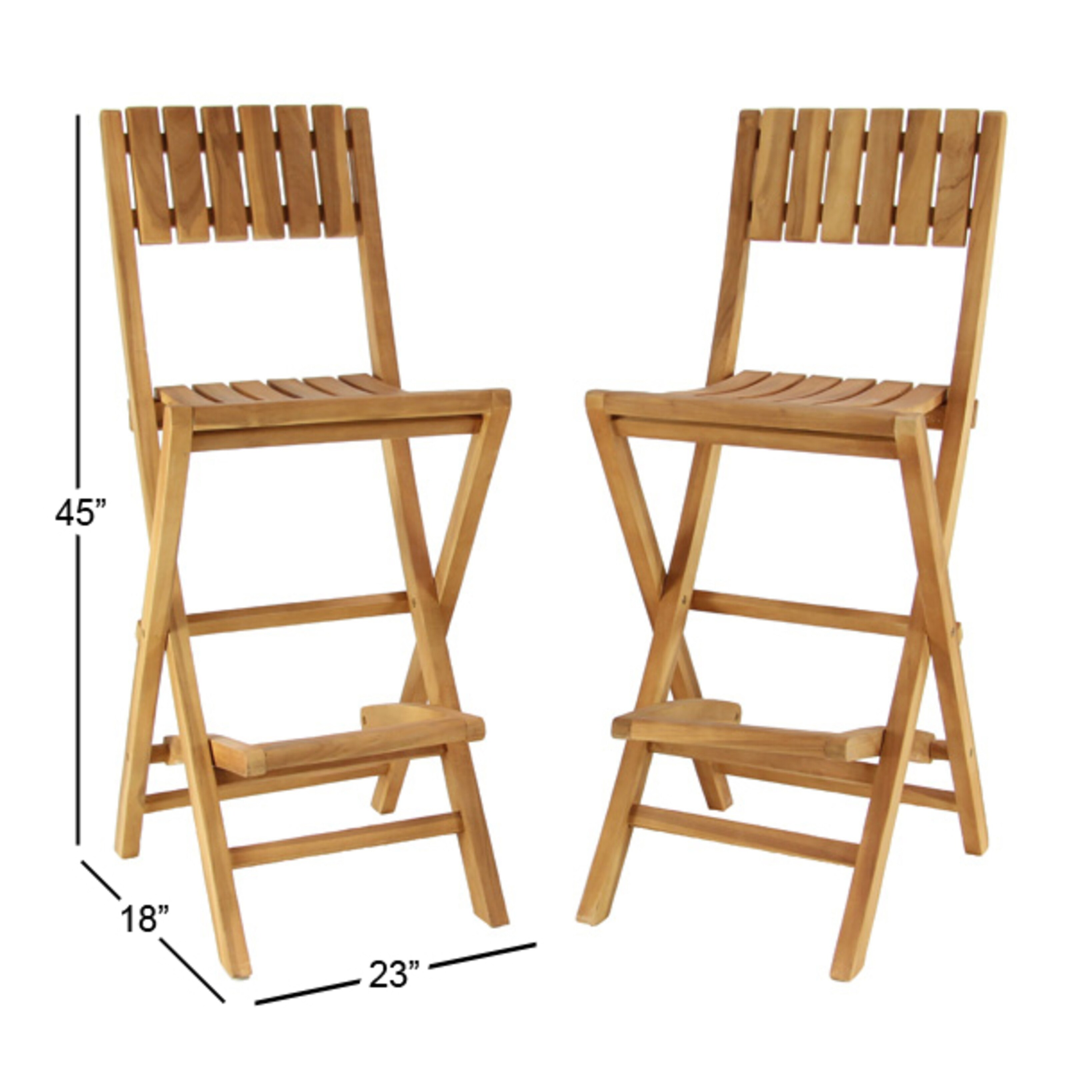 Collapsible bar stool with back store