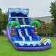 XJUMP 17' Surf Beach Inflatable Dual Lane Water Slide with Splash Pool ...