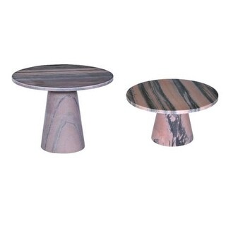 Marble Cone Side Tables - 30.5" - Pink and Black - Set of 2 - Bed Bath ...
