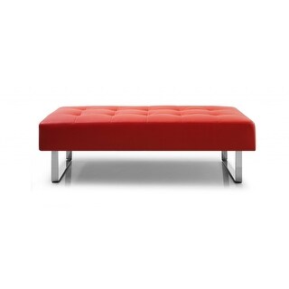 52 X 24 X 16 Red Faux Leather Bench - Bed Bath & Beyond - 36108043