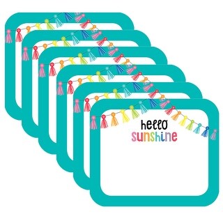 Hello Sunshine Name Tags, 3" x 2.5", 40 Per Pack, 6 Packs - Blue - Bed ...