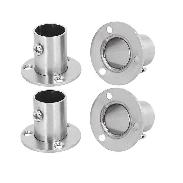 Furniture Wardrobe Screw Mounted Rail End Flange Bracket Supports 19mm ...