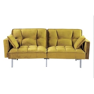 Regal Convertible Sleeper Sofa Bed Velvet Pull Out Couch with Mid ...
