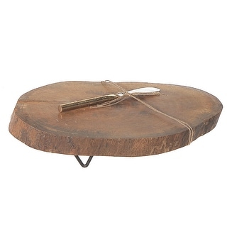 Mango Wood Log Board With Spreader Brass - Bed Bath & Beyond - 40138865
