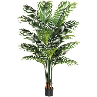 Artificial Palm Tree 6ft Tall Fake Palm Tree Decor with 16 Detachable ...