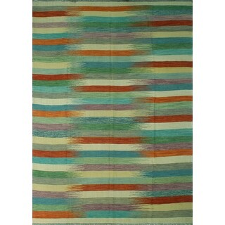 Hand-Woven Winchester Kilim Faridun Rust/Blue Rug - 10'0" x 13'10 ...