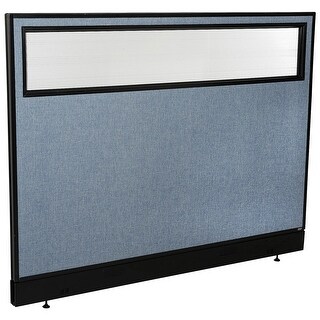60-1/4"W x 46"H Office Partition Panel with Partial Window & Raceway ...