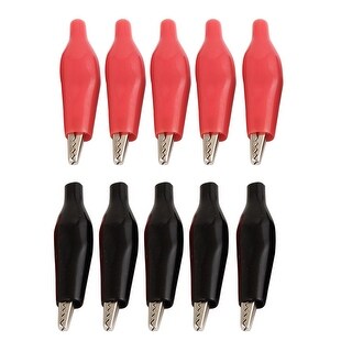 5Pairs Black Red Electric Testing Probe Insulated Alligator Test Clips ...