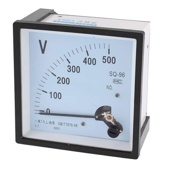 AC 0-500V Class 1.5 Accuracy Rectangle Analog Panel Volt Meter ...