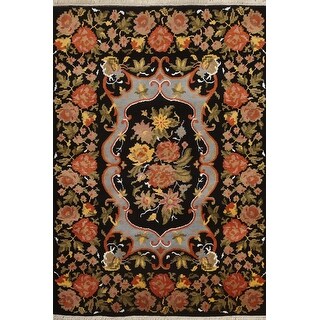 Vegetable Dye Aubusson Area Rug Wool Hand-knotted Oriental Carpet - 4'3 ...