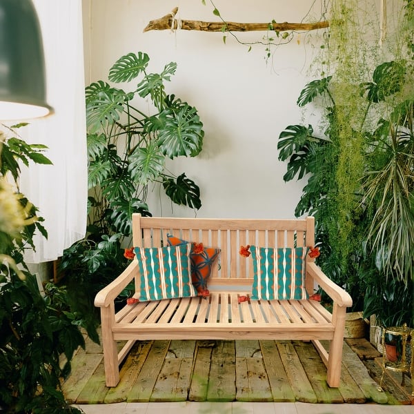 Seven Seas Teak San Juan Teak Wood Outdoor Patio Bench, 4 Foot - Bed ...